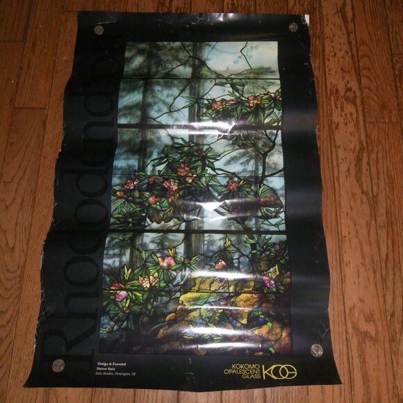 Vintage | Wall Decor | Vintage Poste Kokomo Opalescent Glass Design ...